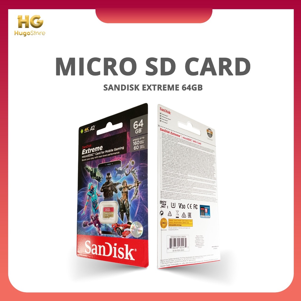 Jual MICRO SD SANDISK EXTREME UHS-I 64GB 100MB/S-MICRO SDHC 64 GB ...