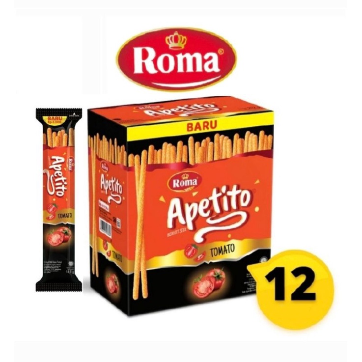 Jual Roma Apetito Biskuit Stik / APETITO / Biscuit Stick Tomato BBQ ...