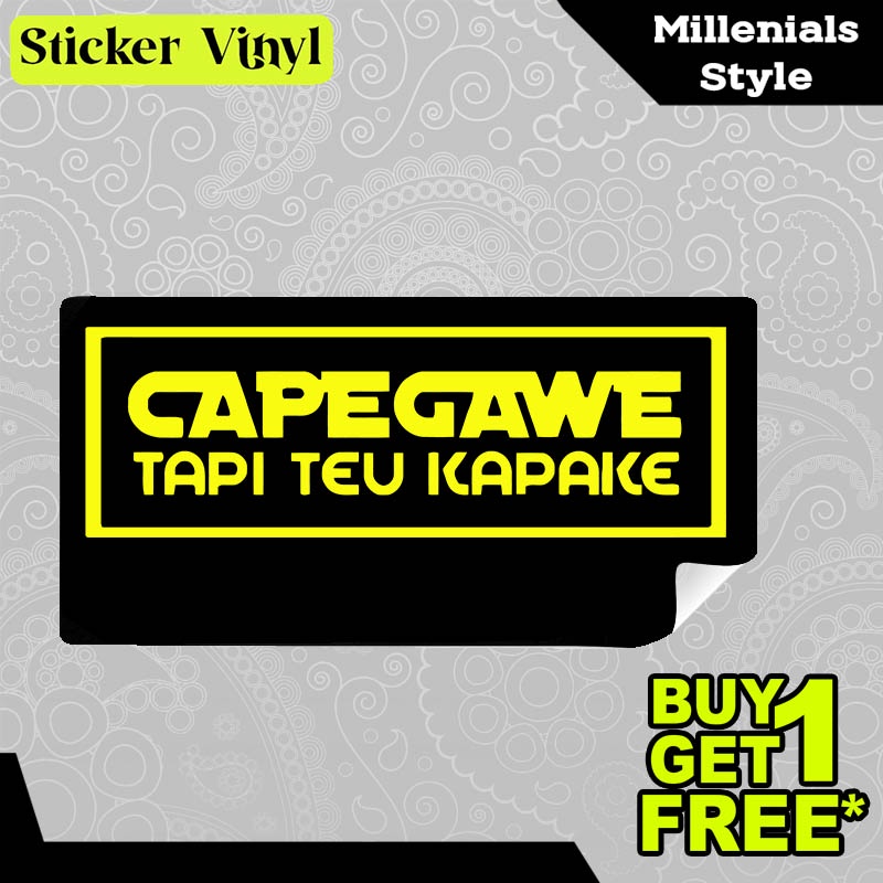 Jual Stiker Sticker Cape Gawe Teu Kapake Gambar Unik Desain Keren dan ...