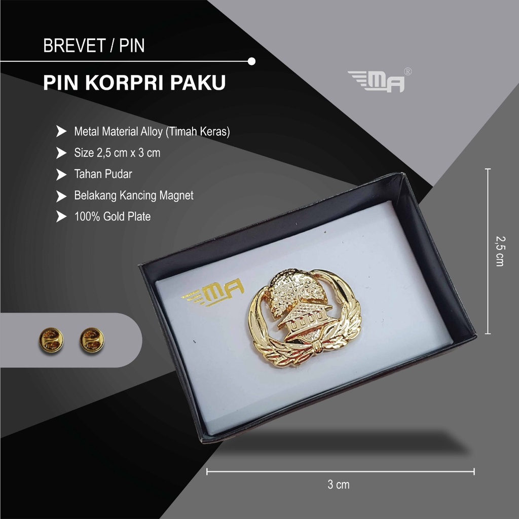 Jual WING KORPRI PAKU DH BRIVET BREVET PIN KORPRI PAKU | Shopee Indonesia