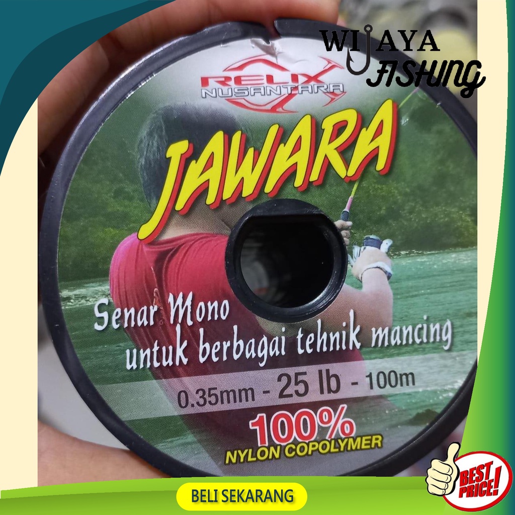 Jual Senar Pancing Jawara 100m connecting 10 roll Relix nusantara CLEAR ...