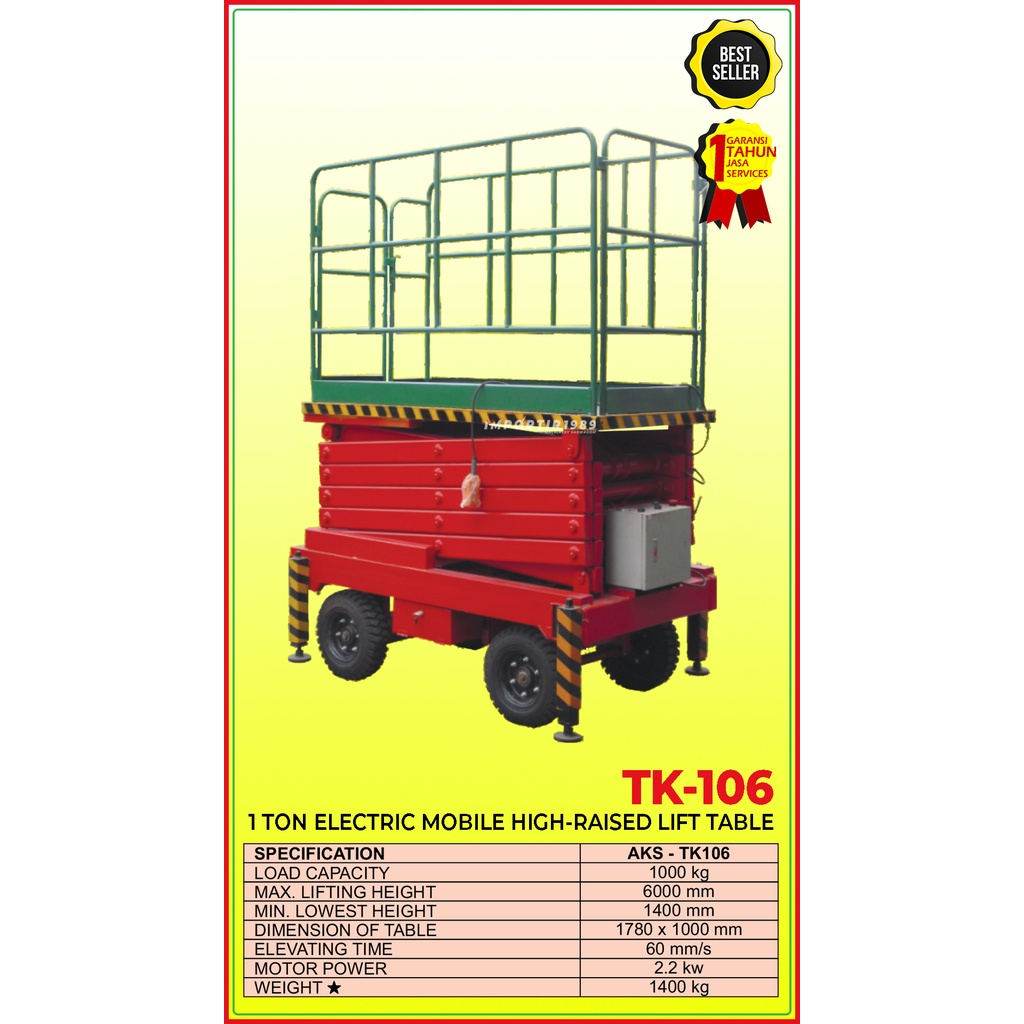 Jual Tangga Hidrolik Model Gunting Electric Mobile Scissors Lift Table ...