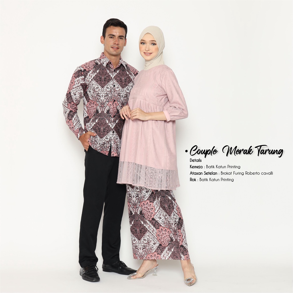 Jual Faaro Couple Kemeja Batik dan Setelan Brokat Merak Tarung Batik ...