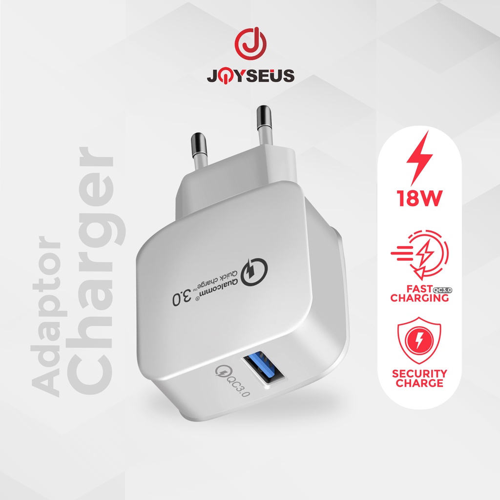 Jual Charger Travel Adaptor Colokan USB 1 Port JOYSEUS T1 QC3.0 Quick ...