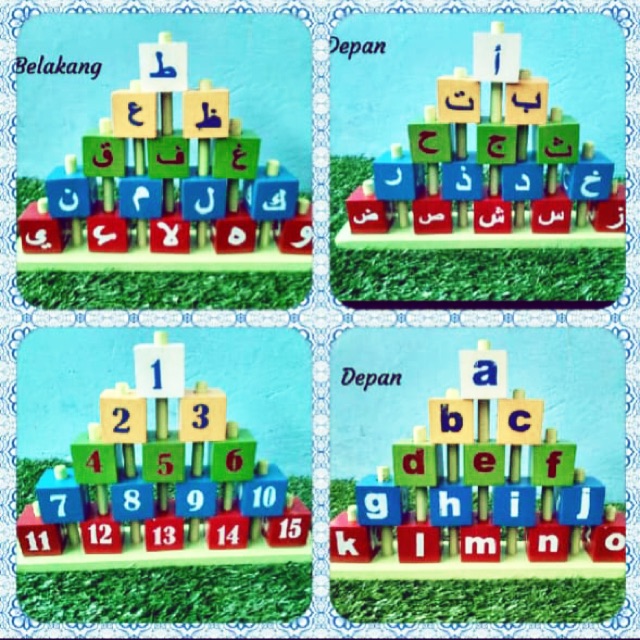 Jual Balok susun Angka,huruf hijaiyah,abjad | Shopee Indonesia