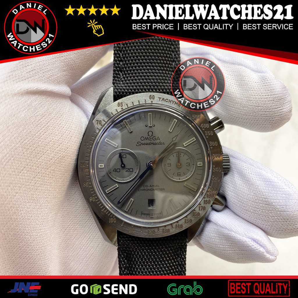 Jual JAM TANGAN MODEL SPEEDMASTER CO-AXIAL CHRONOMETER BLACK NYLON (OMF ...