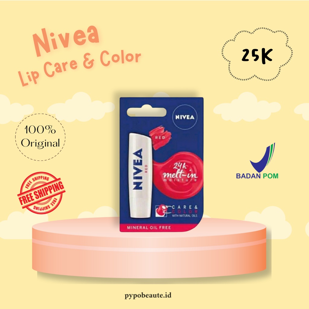 Jual NIVEA RED COLOR LIP BALM NIVEA LIP BALM CARE & COLOR | Shopee ...