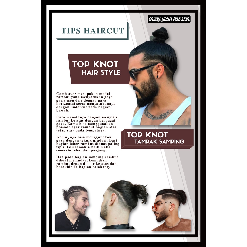 Jual poster hd - POSTER EDUKASI BARBERSHOP - poster pangkas rambut pria ...
