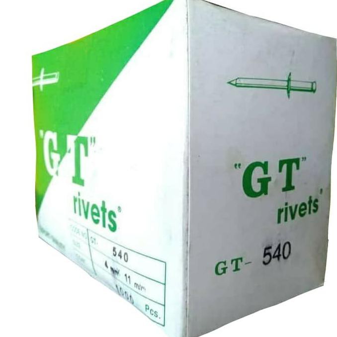 Jual Paku Rivet GT 540 (1 kotak isi 1000 pcs) | Shopee Indonesia