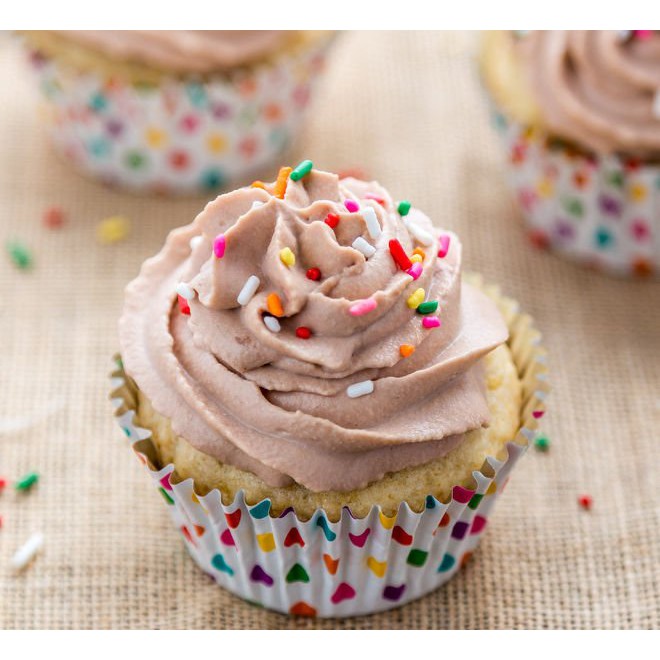 Jual Kertas Alas roti kue bulat cupcake cup cake laminasi isi 10 pcs ...