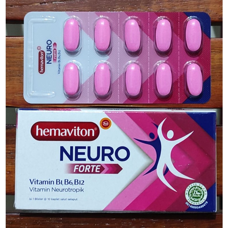 Jual Hemaviton Neuro Forte Isi 10 Kaplet / Vitamin B1 / Vitamin B6 ...