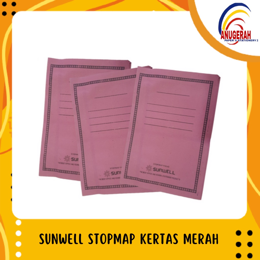 Jual SUNWELL STOPMAP KERTAS MERAH (PAK) | Shopee Indonesia