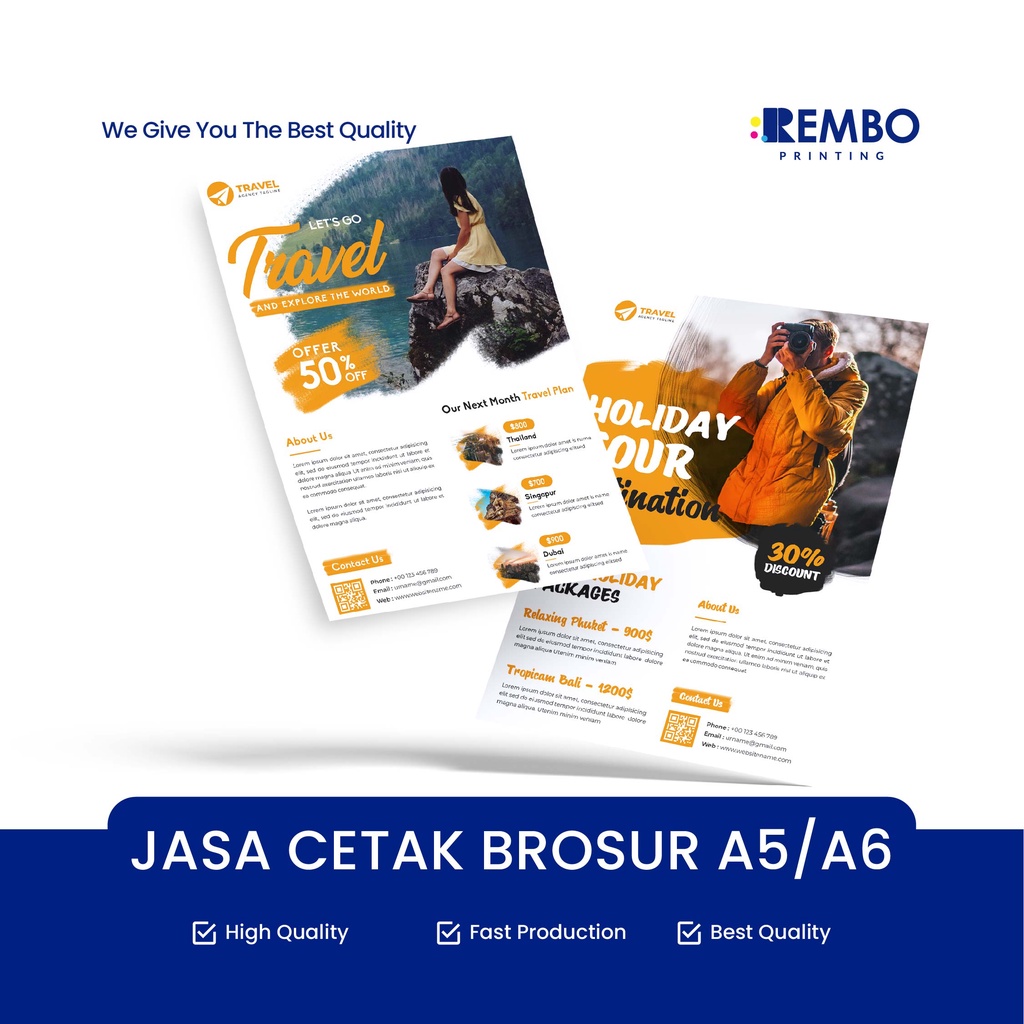 Jual Jasa Cetak Brosur Flyer A5 / A6 Murah - Rembo Printing | Shopee Indonesia