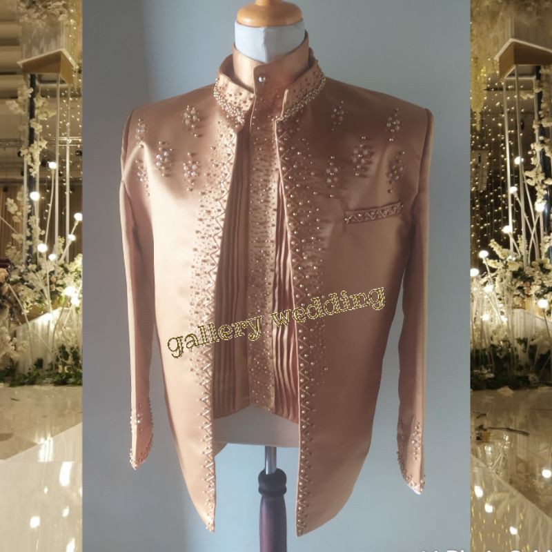Jual Beskap basofi rompi lipit / jas pengantin | Shopee Indonesia