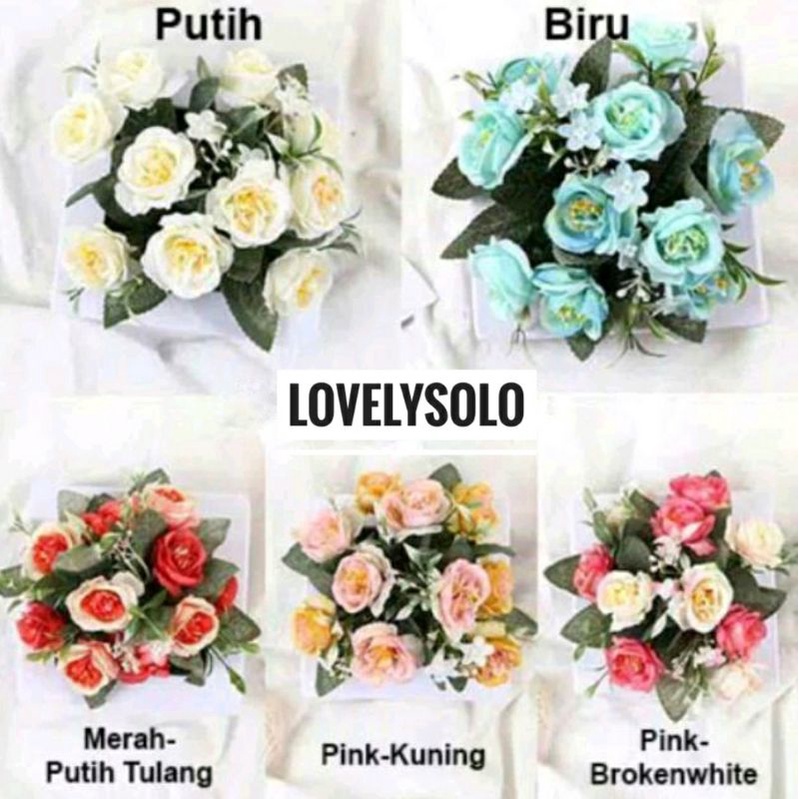 Jual Vas Bunga Mawar 3D Frame Dekorasi Hiasan Dinding Artificial ...