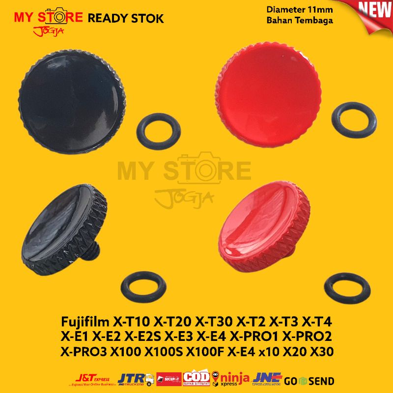Jual Tombol Shutter Release Button Camera O-Ring Copper Tembaga 11mm Cekung RED BLACK Kamera ...