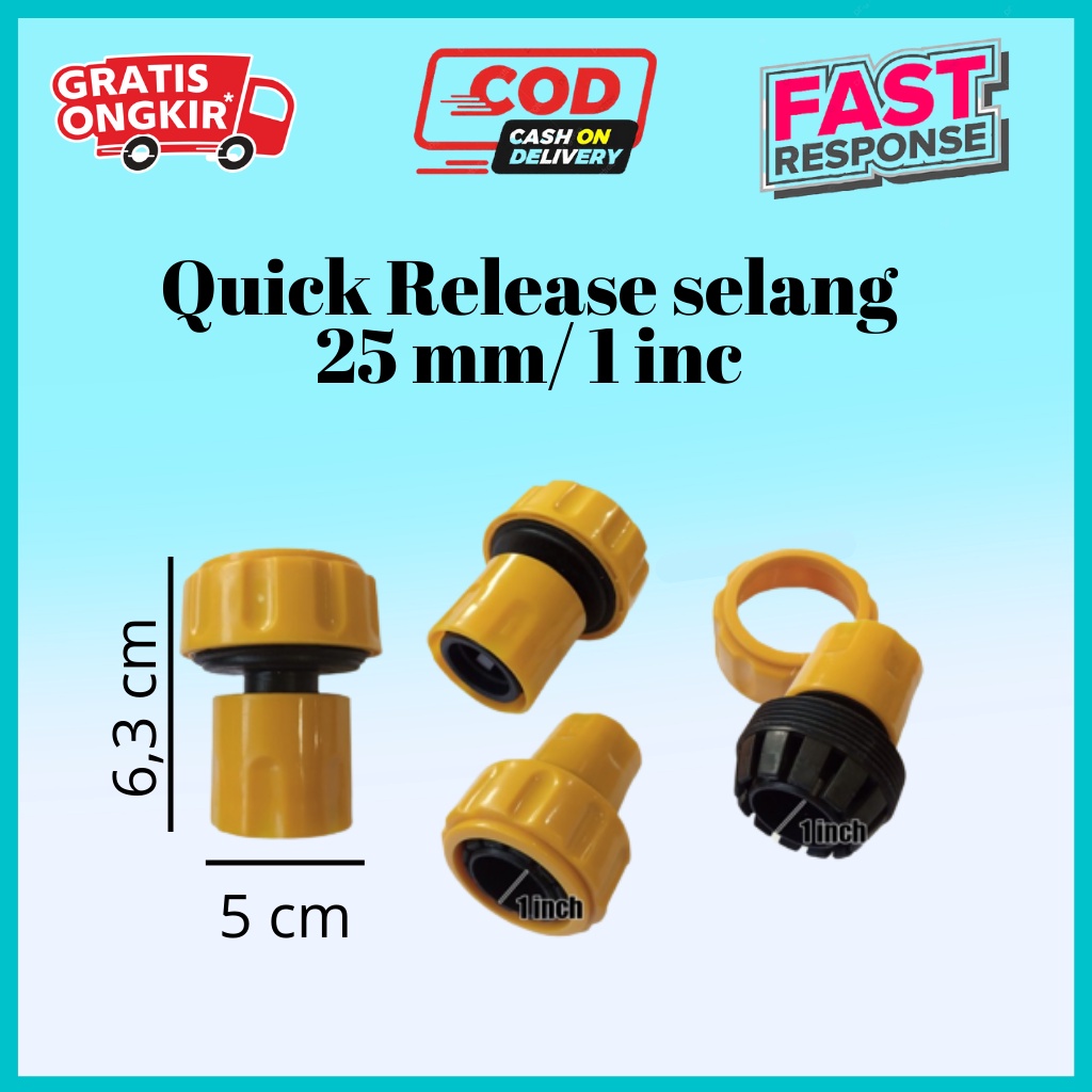 Jual KONEKTOR SELANG QUICK RELEASE 1 INCH | Shopee Indonesia
