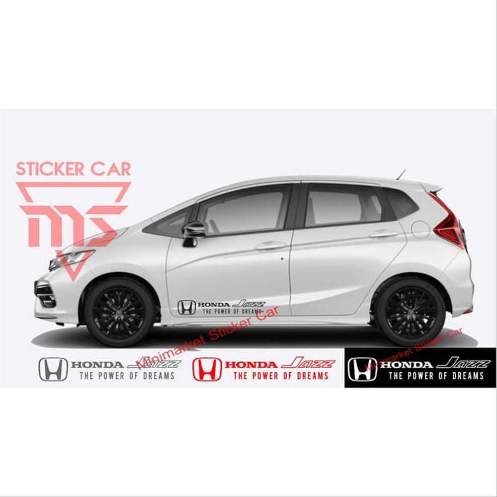 Jual sticker stiker mobil honda jazz brio the power of dreams body kaca ...