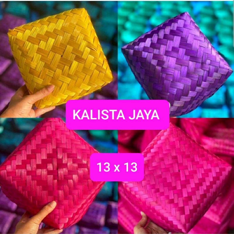 Jual BESEK BAMBU WARNA 13X13 HAMPERS 13 cm X 13 cm BESEK NASI QURBAN ...