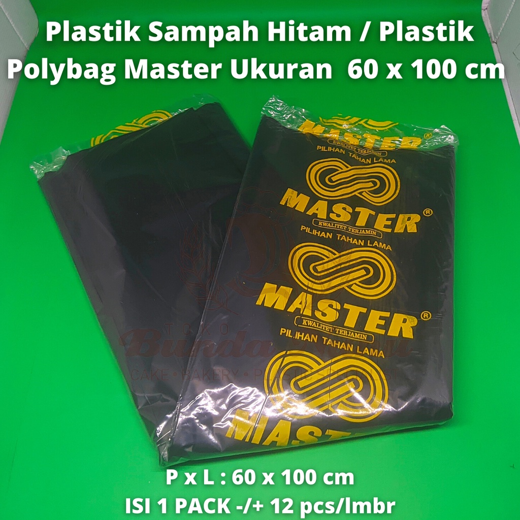 Jual Master Kantong Plastik Sampah Hitam / Plastik Polybag Ukuran 60 x ...