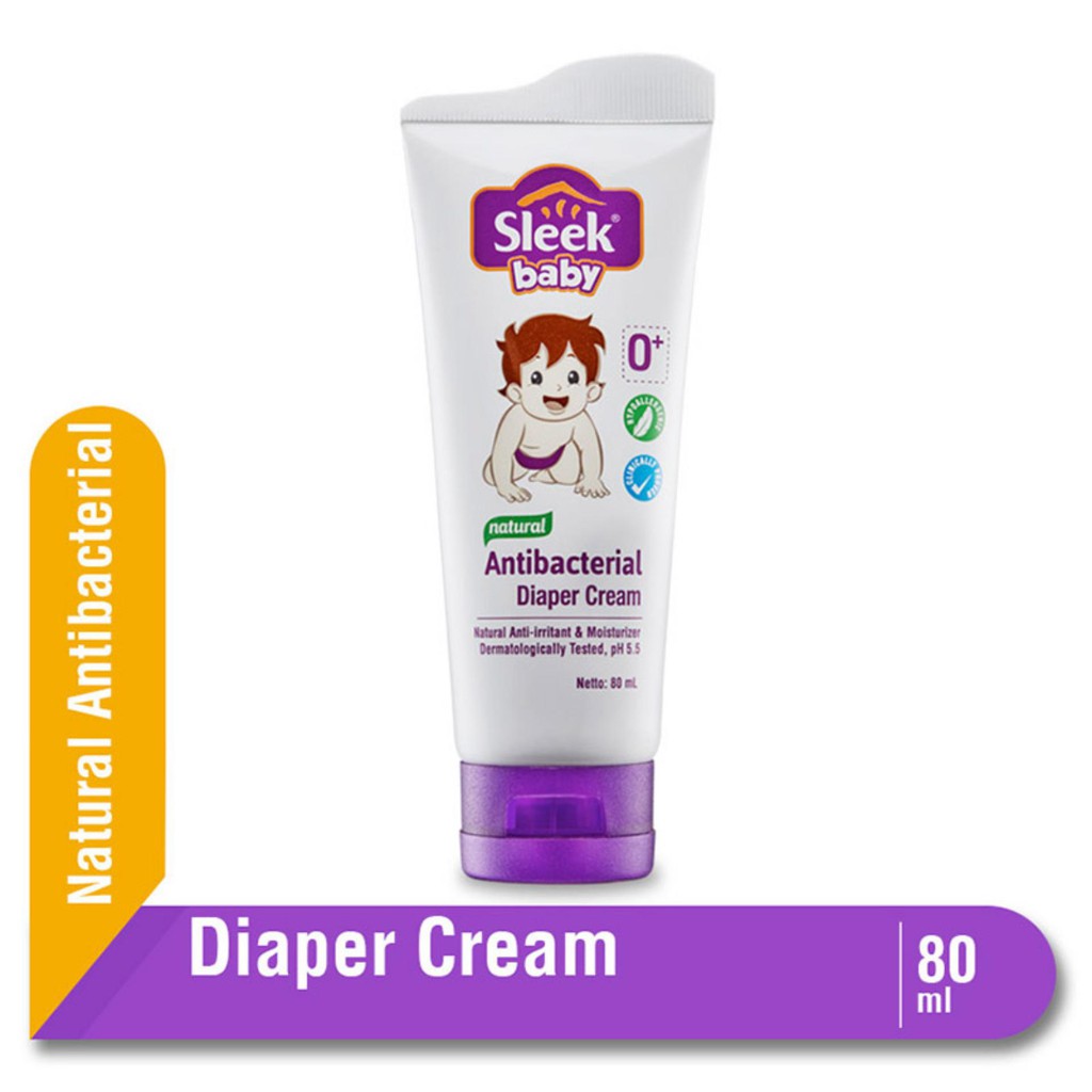 Jual Sleek Baby Diaper Cream 80 ml - Krim Ruam Popok Iritasi Bayi 80ml ...