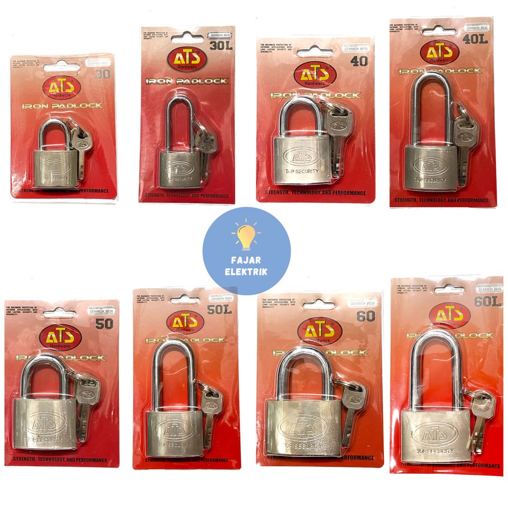 Jual ATS GEMBOK PUTIH 30 40 50 60 MM PENDEK / PANJANG | Shopee Indonesia