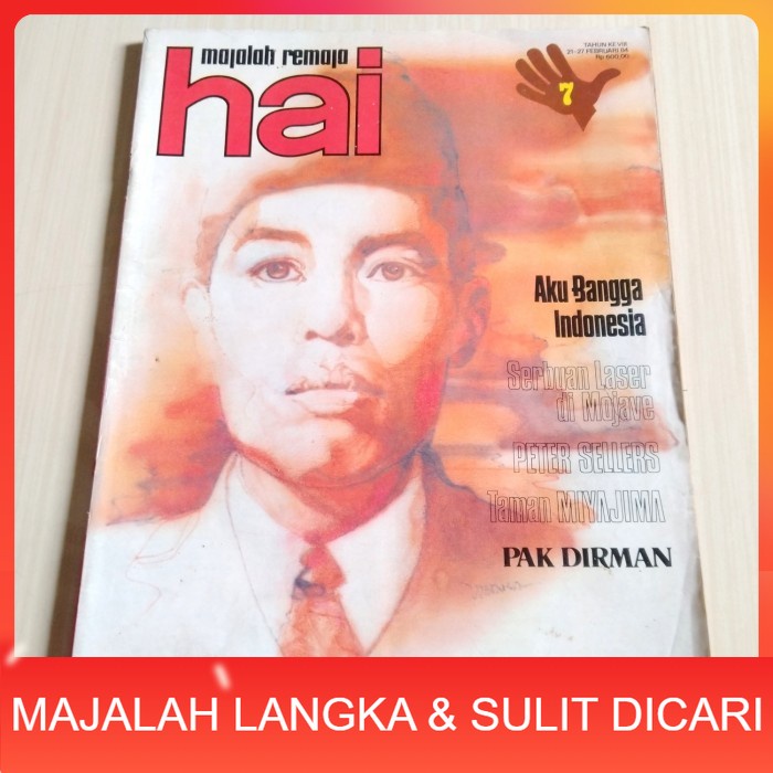 Jual Majalah HAI No.7 Feb 1984 PAK DIRMAN + KOMIK LANGKA (RARE ITEM ...