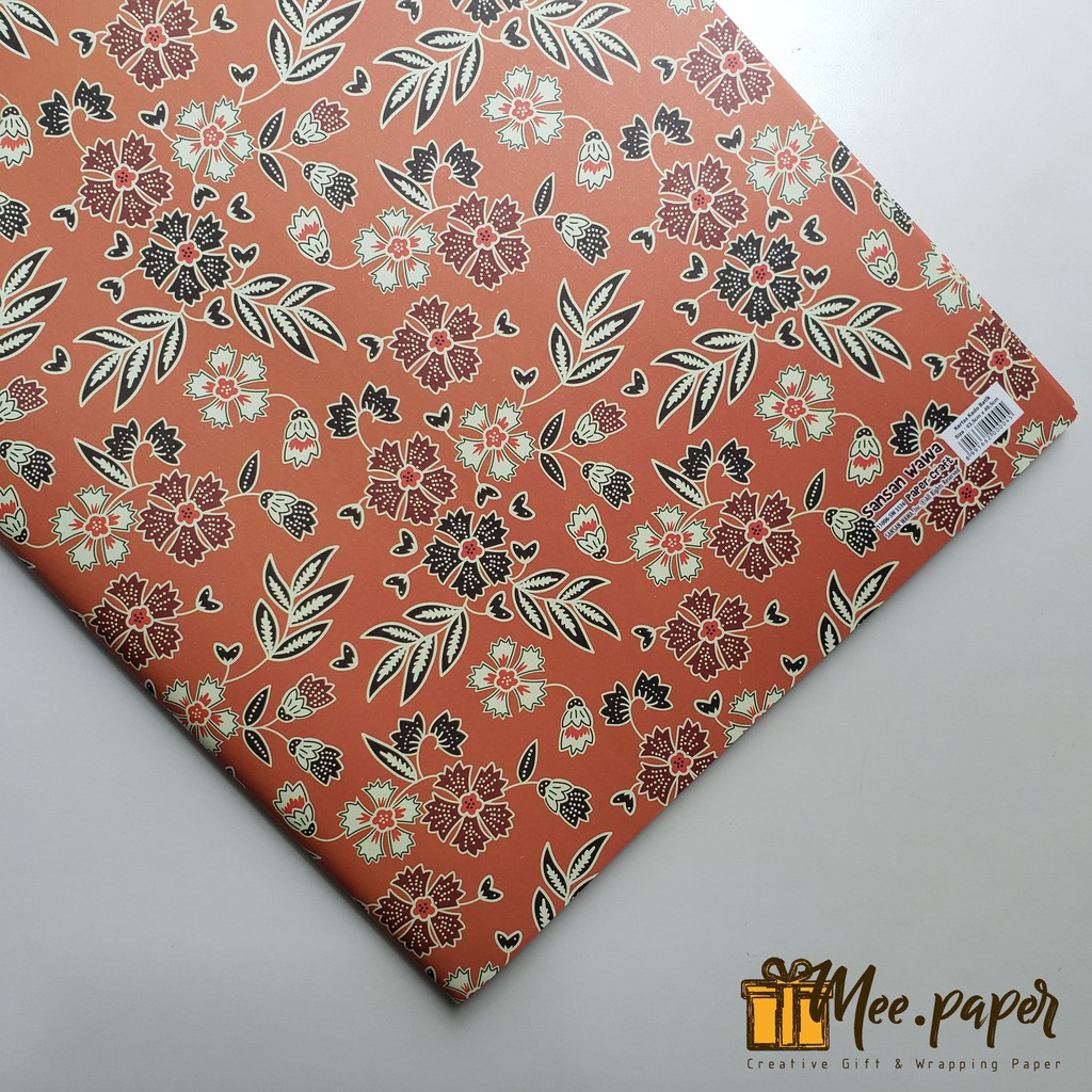 Jual Kertas Kado Sansan Wawa Motif Batik 07 / Floral , Bungkus ...
