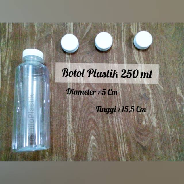 Jual @100pcs Botol Plastik 250 ml / Botol Almond 250 ml /Botol Kasta ...