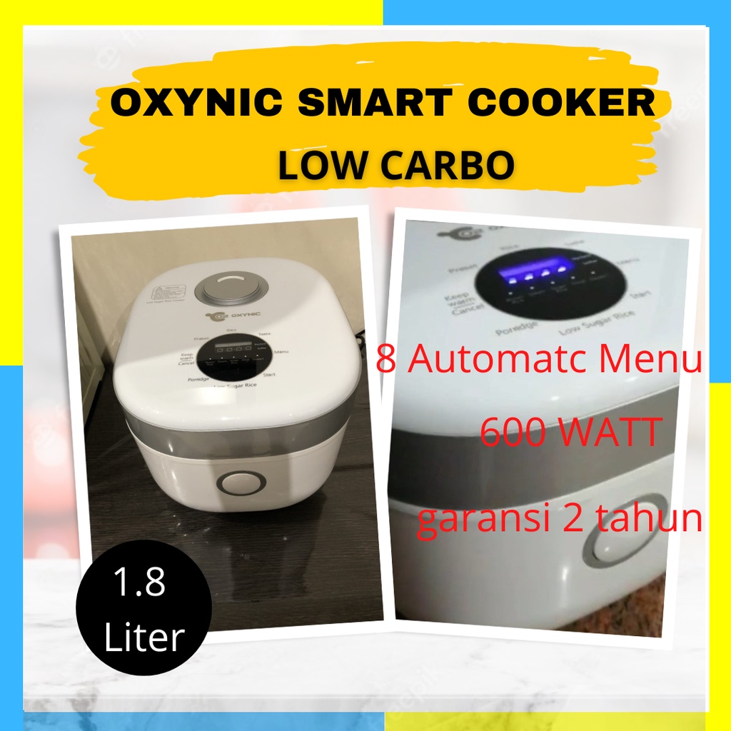 Jual OXYNIC Smart Cooker Digital Low Carbo 1.8 Liter 600 Watt ...