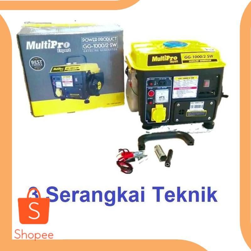 Jual Unik last stok Multipro Mesin Genset Listrik Bensin 1000 watt GG-1000 den Limited | Shopee ...