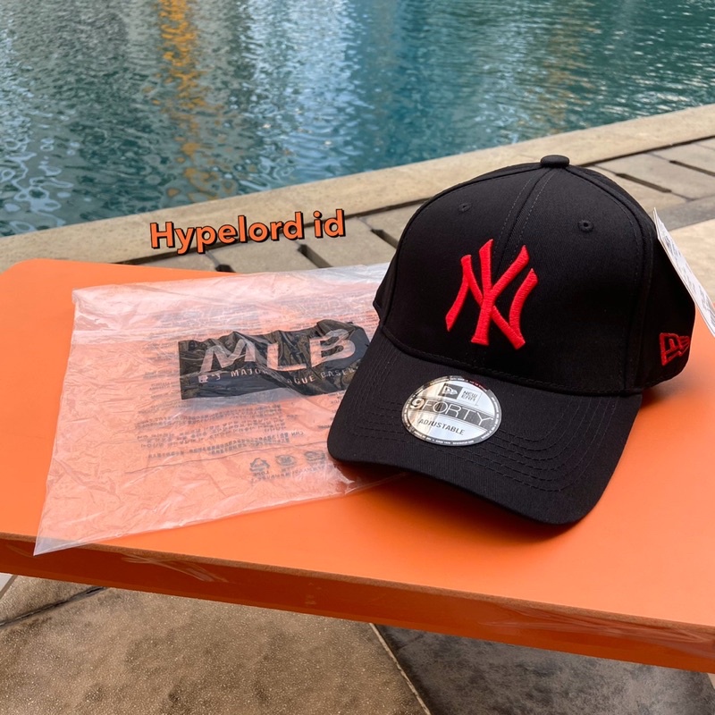 Jual Topi NY MLB Cap Hitam logo Merah Limited Edition | Shopee Indonesia