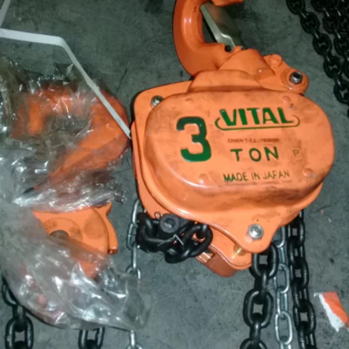 Jual Chain block 3 ton x 3 M -Takel hand manual chain block merk vital ...