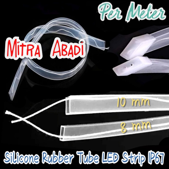 Jual Selongsongan Karet Silicone Tube Tipis LED Strip IP67 Per Meter ...