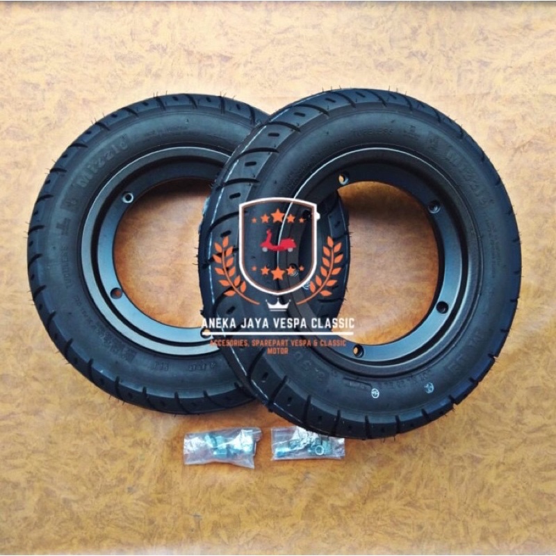 Jual Paketan Include Pasang Velg Vespa Vrossi VR Black dan Ban Mizzle 3 ...