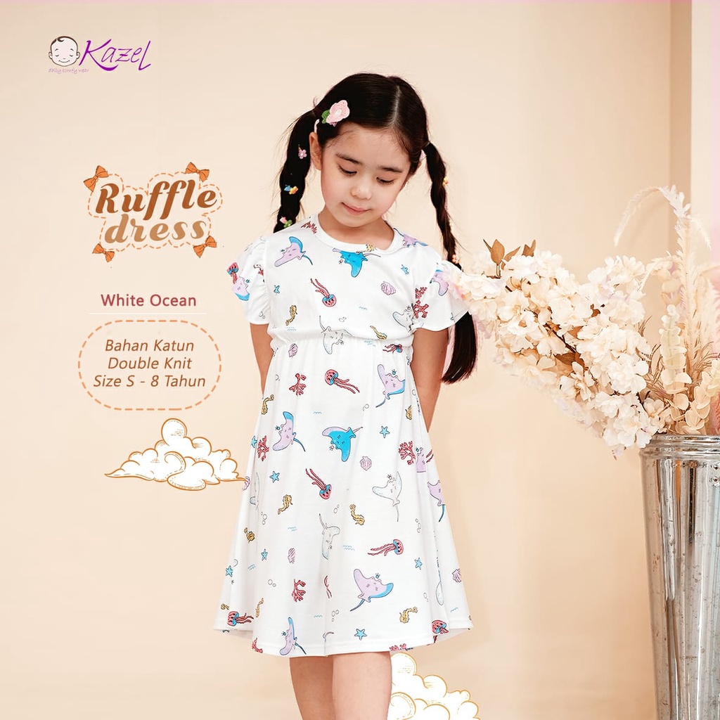 Jual Kazel x Zebe Ruffle Dress | Shopee Indonesia
