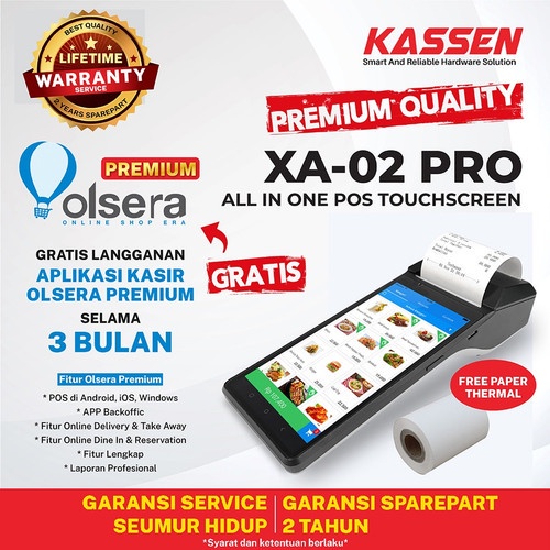Jual MESIN KASIR POS ANDROID MOBILE WIFI 4G PAPER 58 | KASSEN XA 02 PRO | Shopee Indonesia
