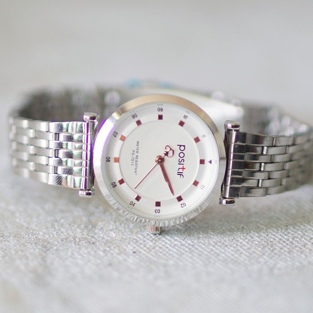 Jual Jam Tangan Positif Classic Watch PS7013 White Dial (Wanita ...