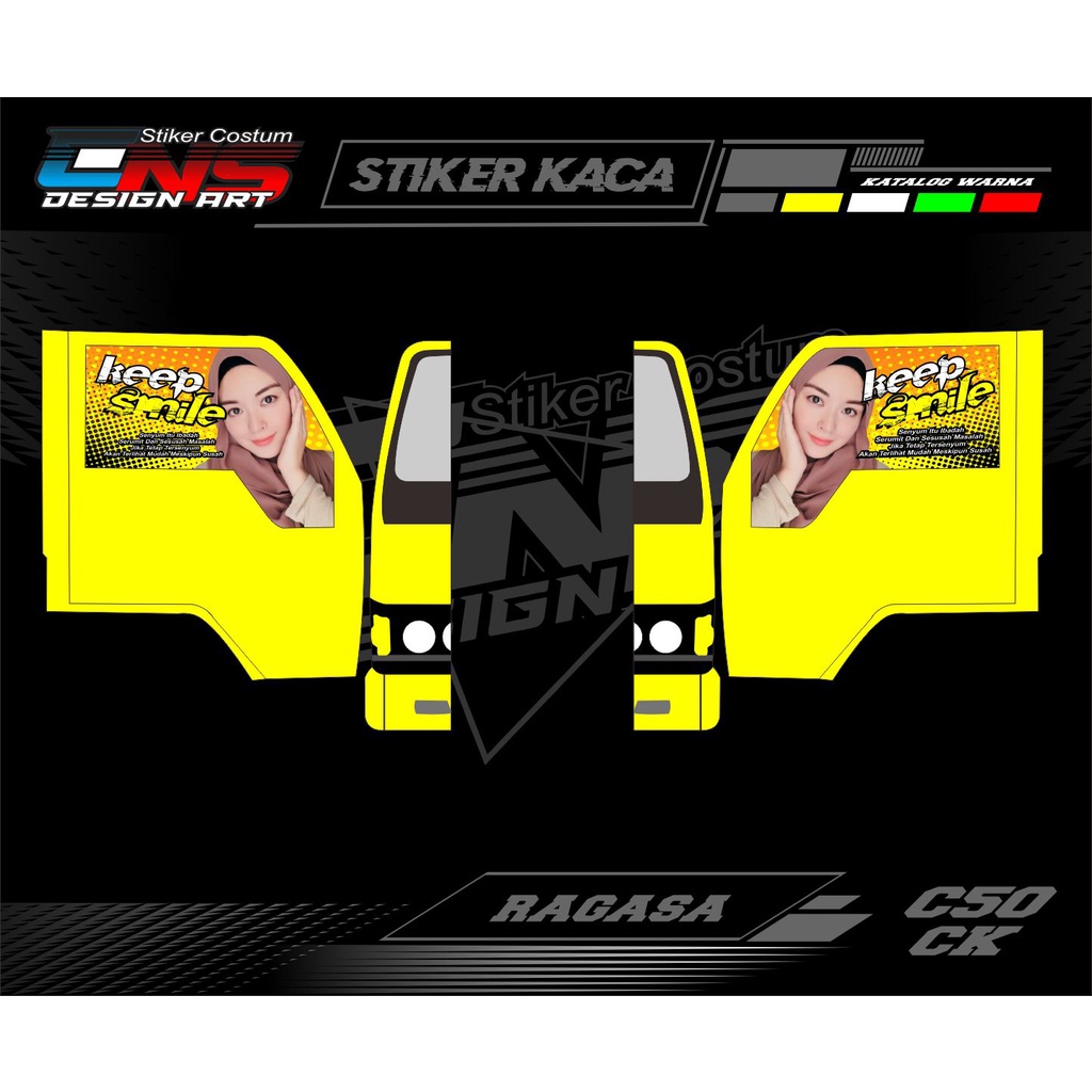 Jual Stiker Sticker Kaca Samping Truk Ragasa kanan kiri Stiker Blok ...