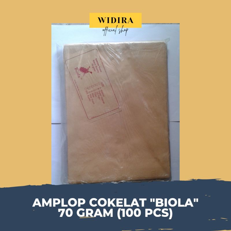 Jual [ATK] Amplop Cokelat BIOLA 70 gr (100 Pcs) | Shopee Indonesia
