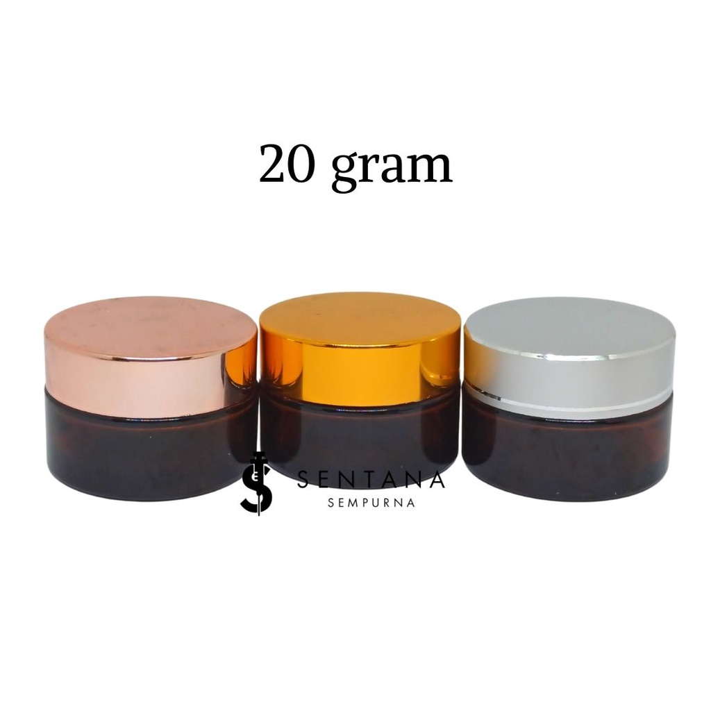 Jual Pot Kemasan Cream Kaca Lokal 20 Gram DOFF dan COKLAT | Shopee ...