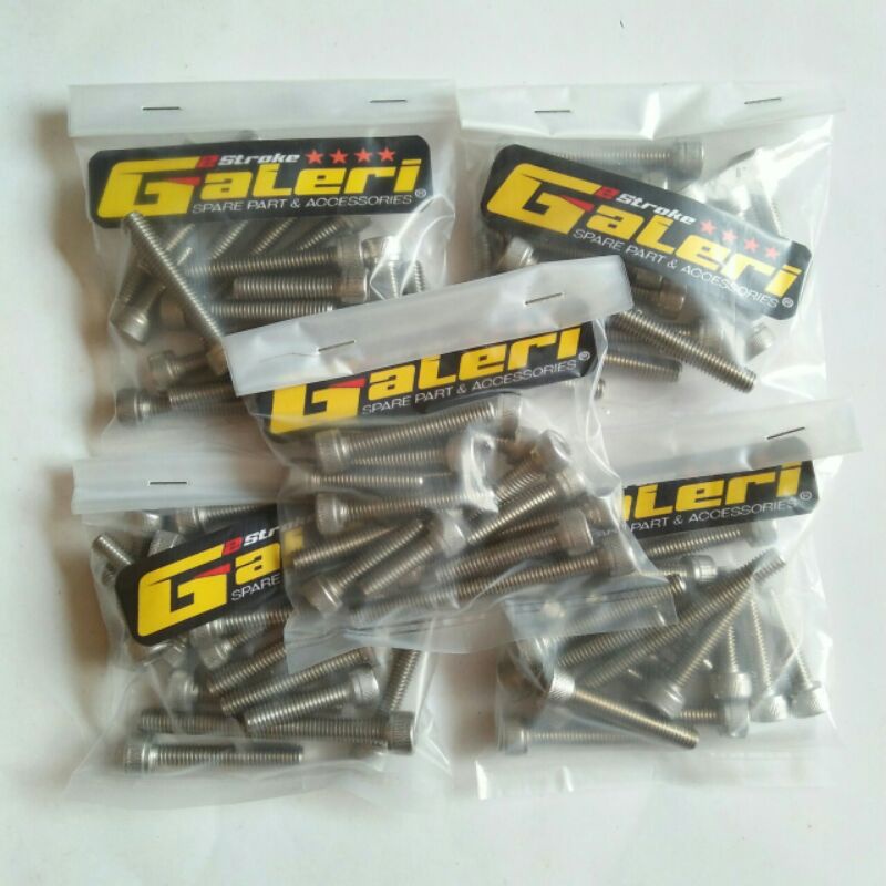 Jual Baut L Stainless Stenlis Set Kalter Kanan & kiri RX KING Dijamin Anti Karat | Shopee Indonesia