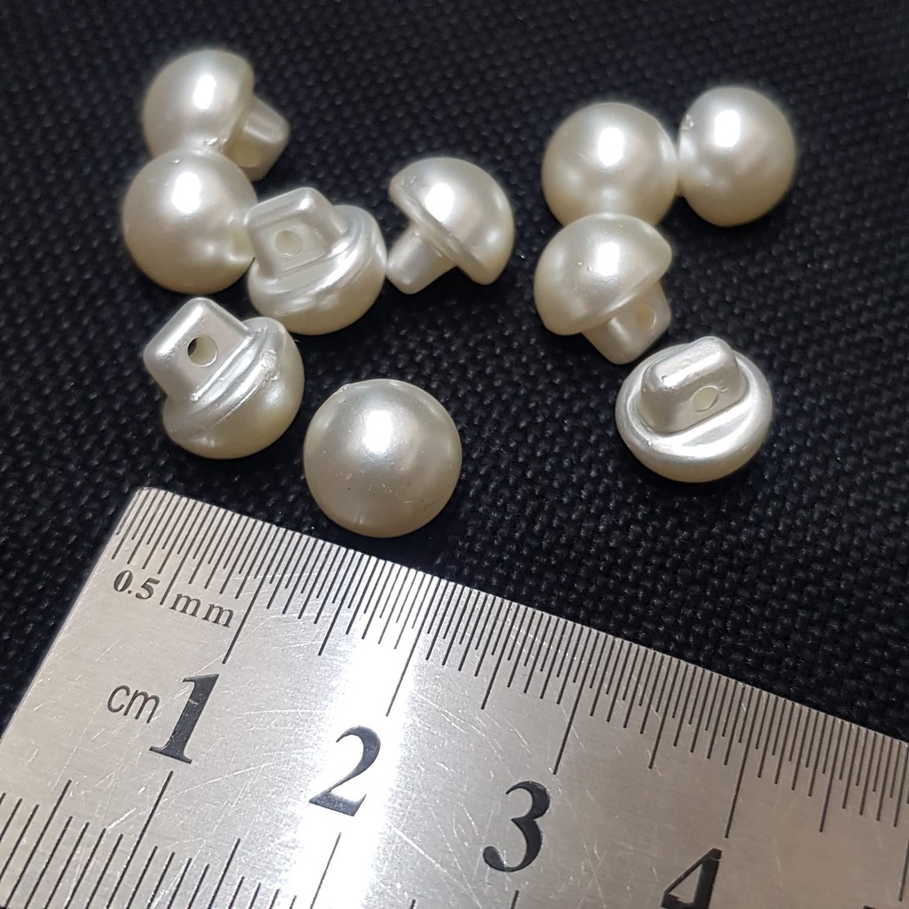 Jual Kancing Hias/Kancing Jamur Mutiara Broken White 14m/Bahan Garment ...