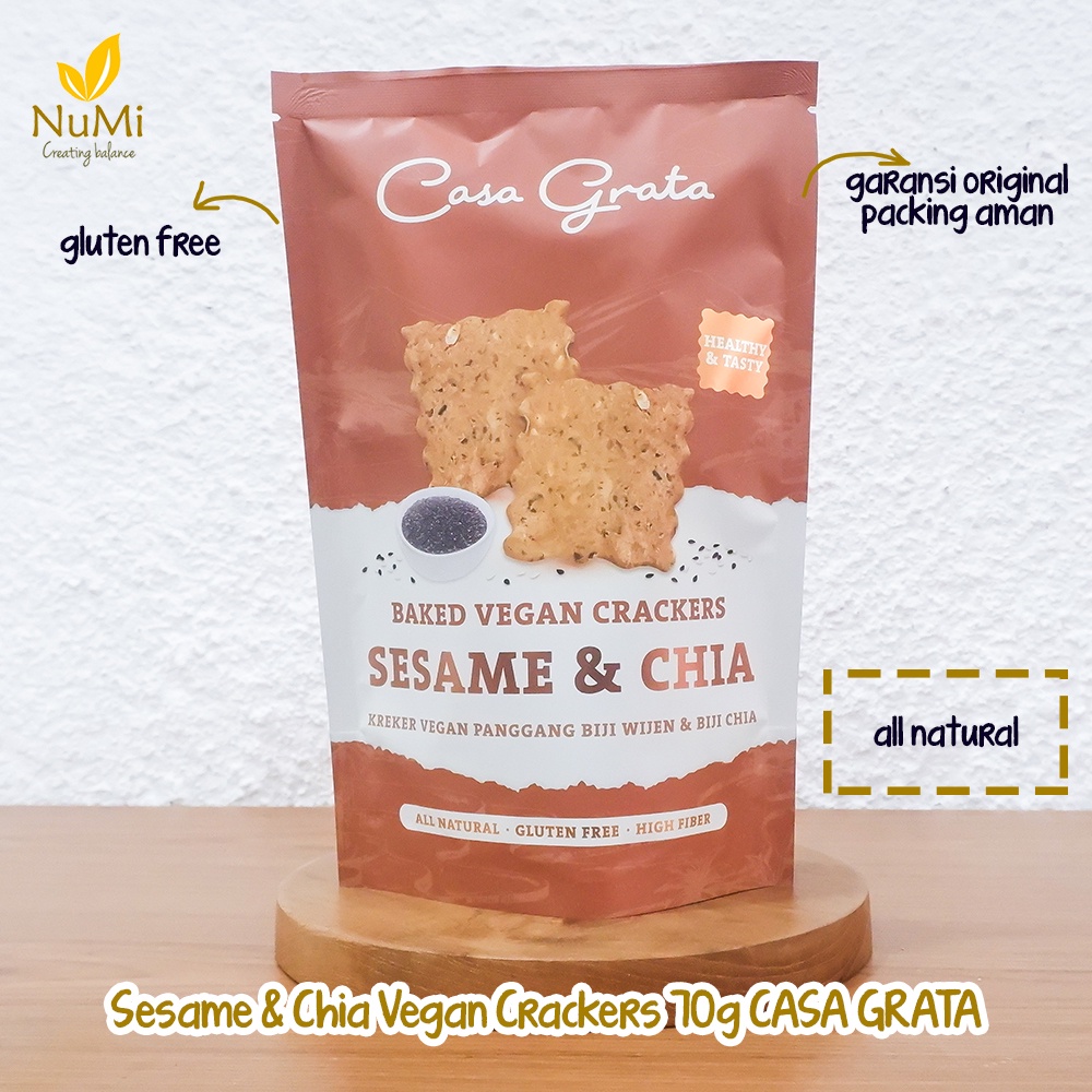 Jual 70G SESAME AND CHIA CRACKERS Gluten Free Vegan Crackers SC70 ...