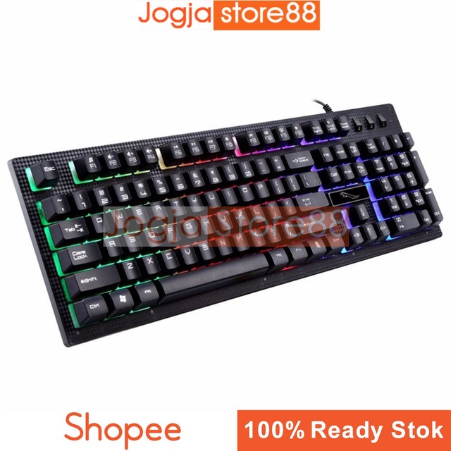 Jual Keyboard Gaming Leopard | Lampu LED Warna RGB Tampilan Standard ...