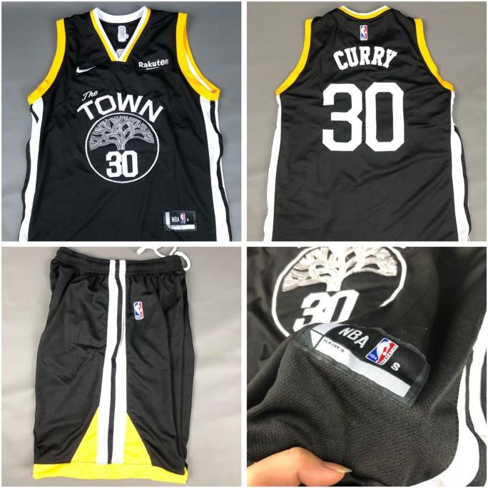Jual Jersey Basket Nba Gsw Town Hitam Stephen Curry Terlaris | Shopee ...
