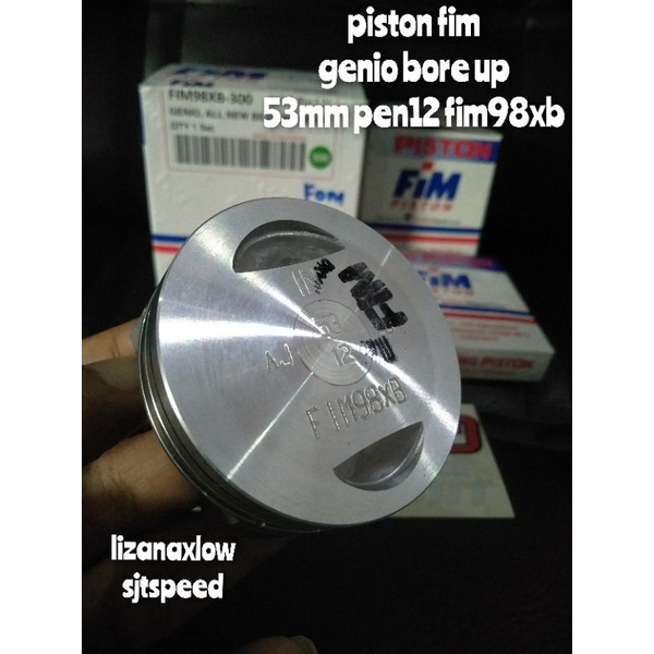 Jual piston fim genio bore up 50 50,5 51 51,5 52 52,5 53 mm pen12 ...