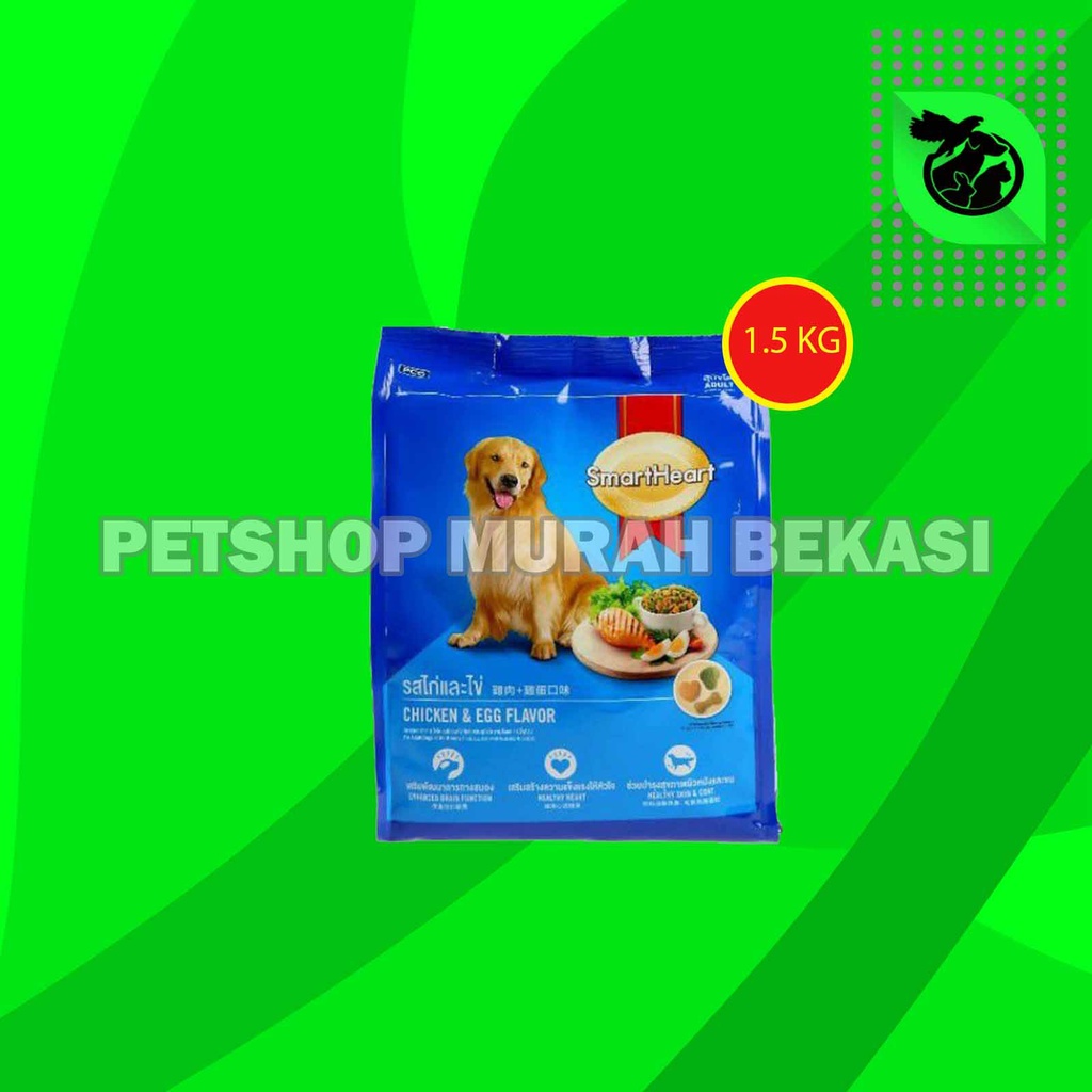 Jual SMARTHEART ADULT DOG CHICKEN & EGG 1,5KG | Shopee Indonesia