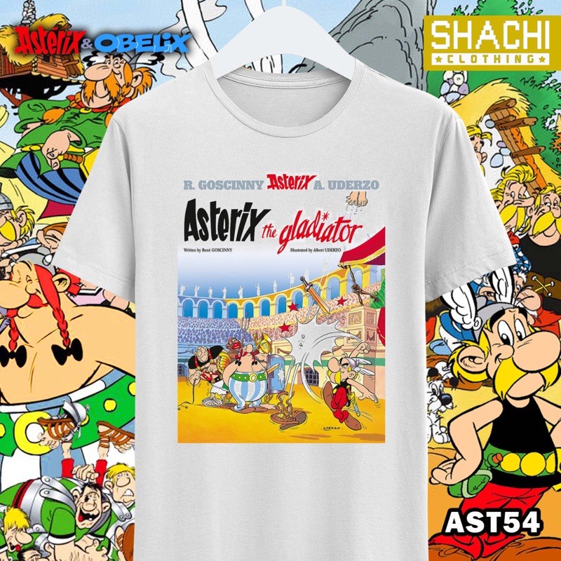 Jual T Shirt Kaos Komik Jadul ASTERIX the Gladiator - Premium White NSA | Shopee Indonesia