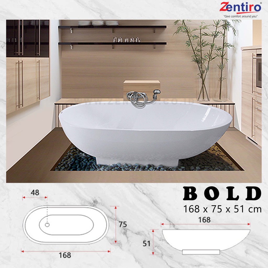 Jual BATHTUB STANDING || BATHTUB MARBLE || BATHTUB ONYX ZENTIRO BOLD ...